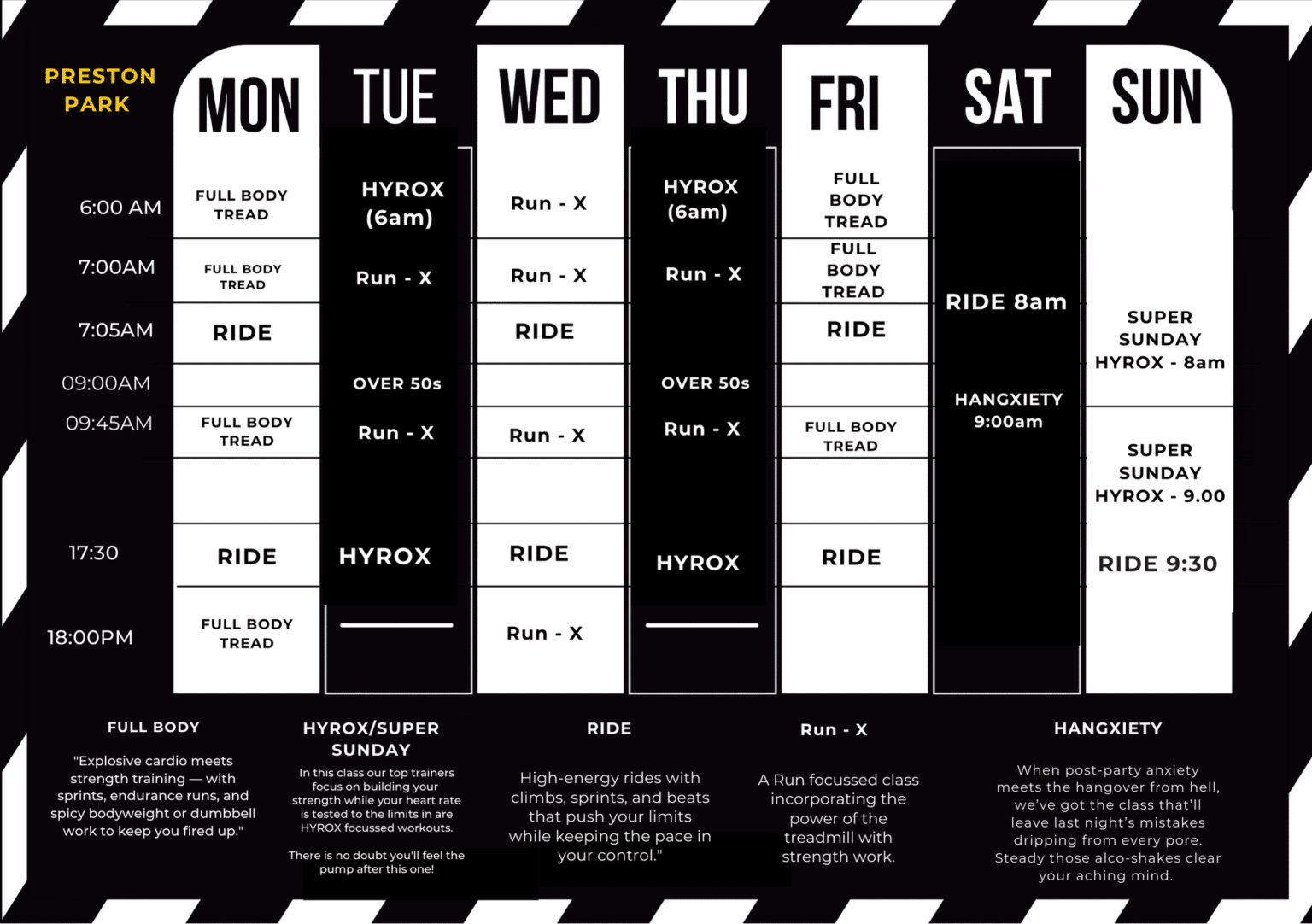 Timetable - Fitbox Group